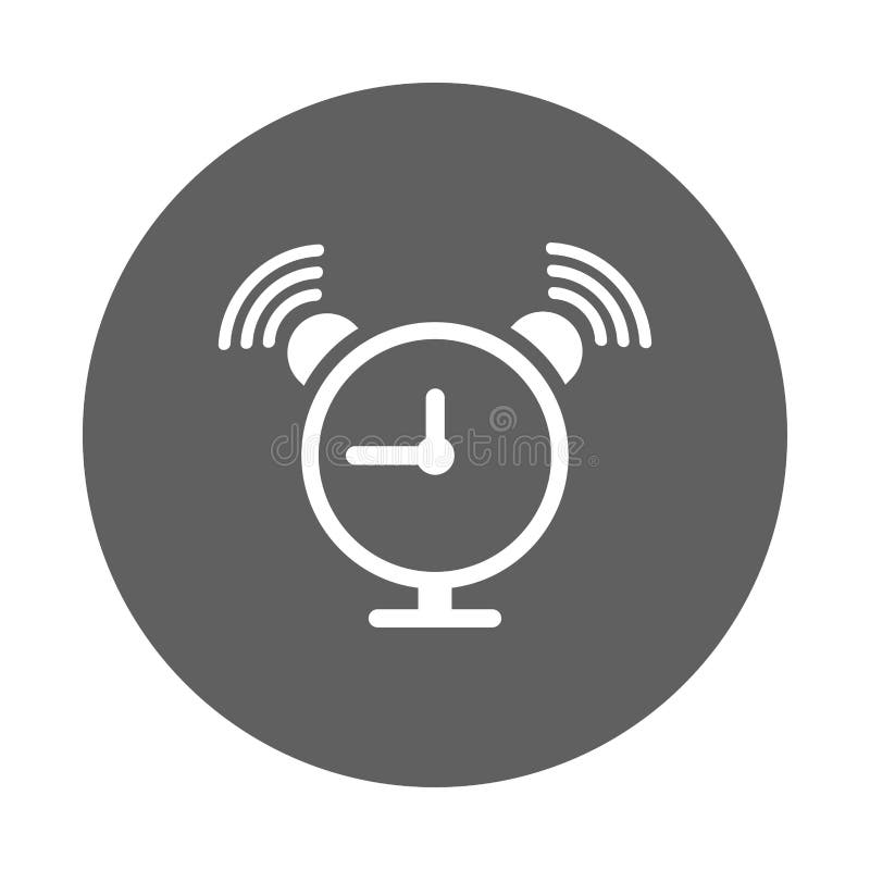 Alarm Clock Icon. Gray Vector Graphics Stock Illustration ...