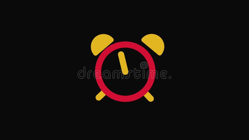 Alarm Clock Icon Motion Graphics Animation with Alpha Channel ...