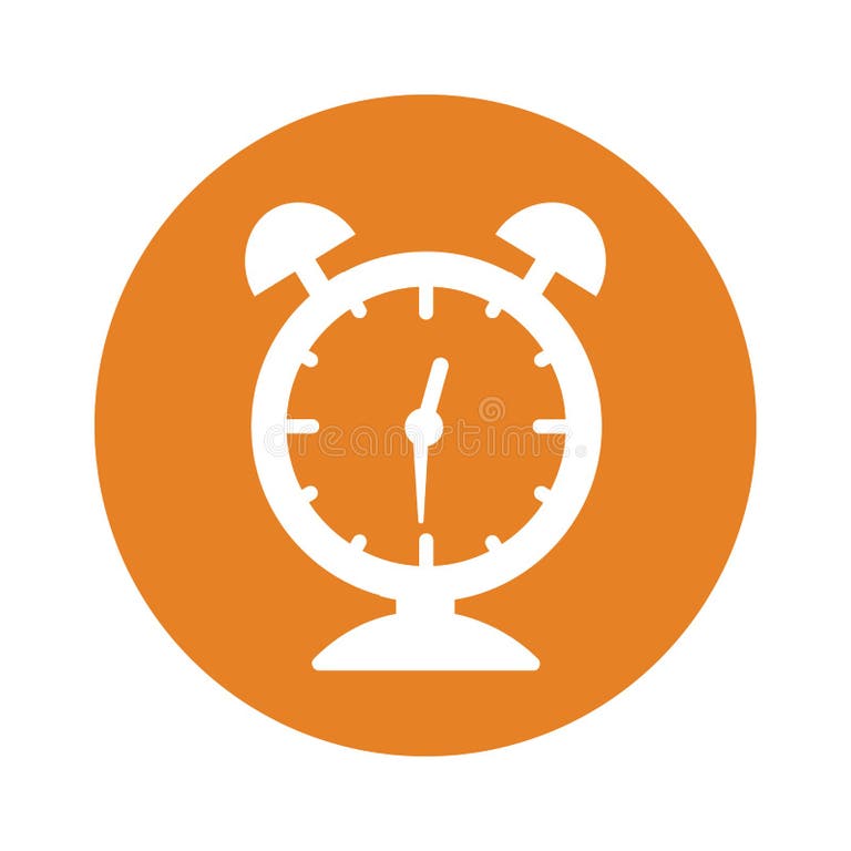 Alarm, Clock Icon / Orange Vector Graphics Stock Vector - Illustration ...