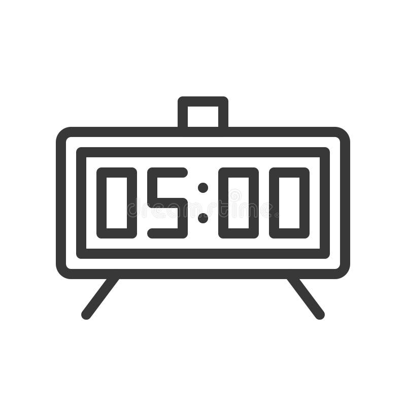 Alarm Clock Icon Pixel Perfect Design, Editable Stroke Outline Stock ...
