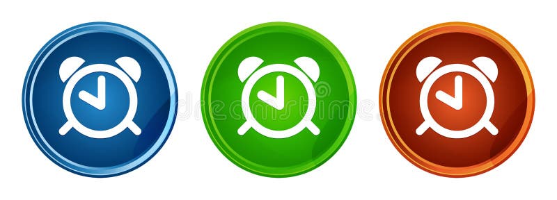 Alarm Clock Icon Stylish Round Button Set Glass Design Stock Vector ... Alarm Clock Icon Stylish Round Button Set Glass Design Stock Vector ...