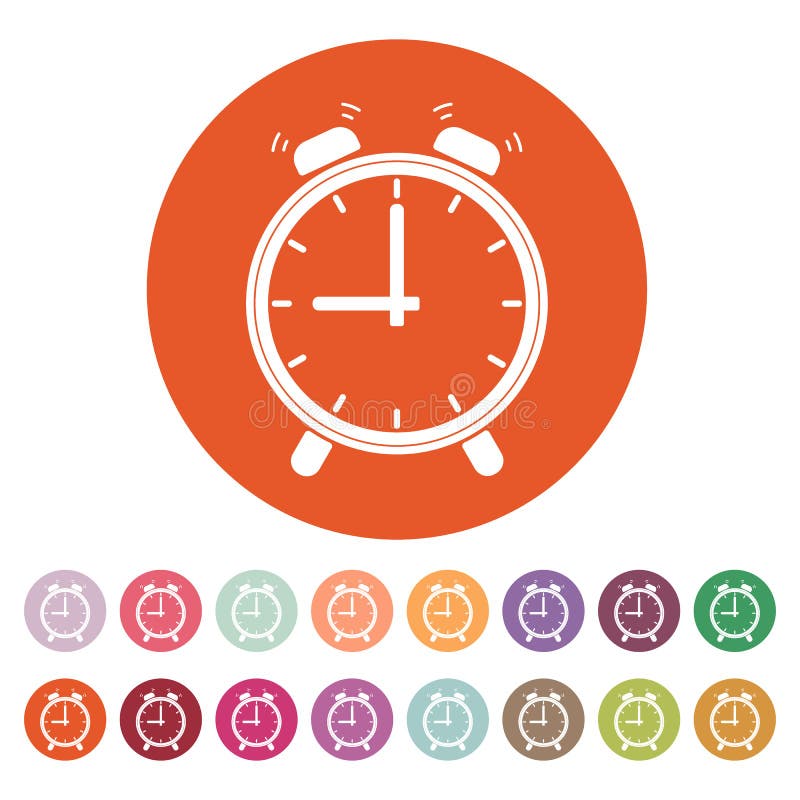 The Alarm clock icon stock vector. Illustration of geometric - 78742277