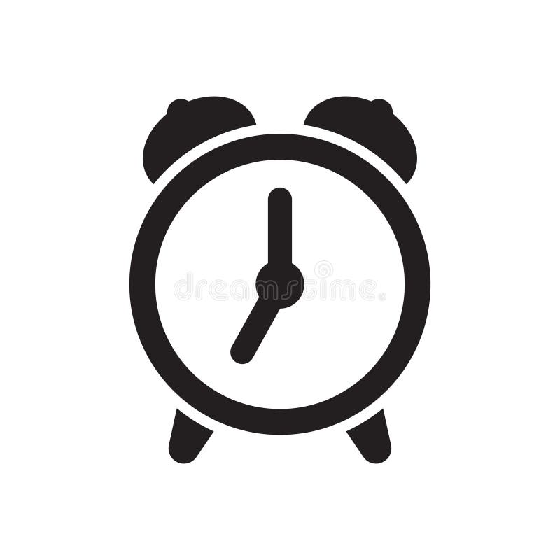 Alarm Clock Icon Vector, Retro Alarm Clock. Stock Vector - Illustration ...