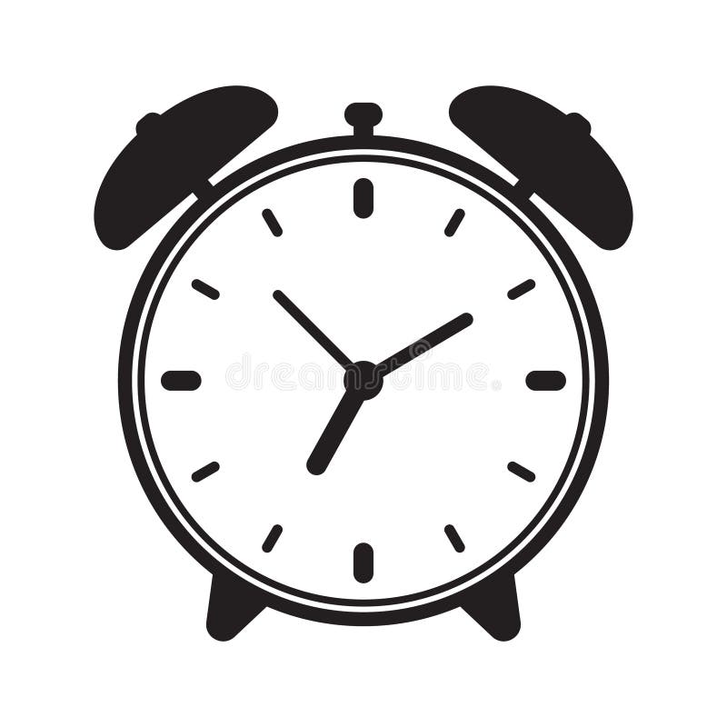 Alarm Clock Icon Vector, Retro Alarm Clock. Stock Vector - Illustration ...