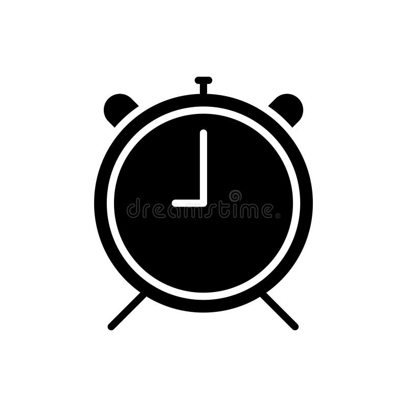 Alarm Clock Icon Set. Deadline Timer Vector Symbol. Reminder Alert Old ...
