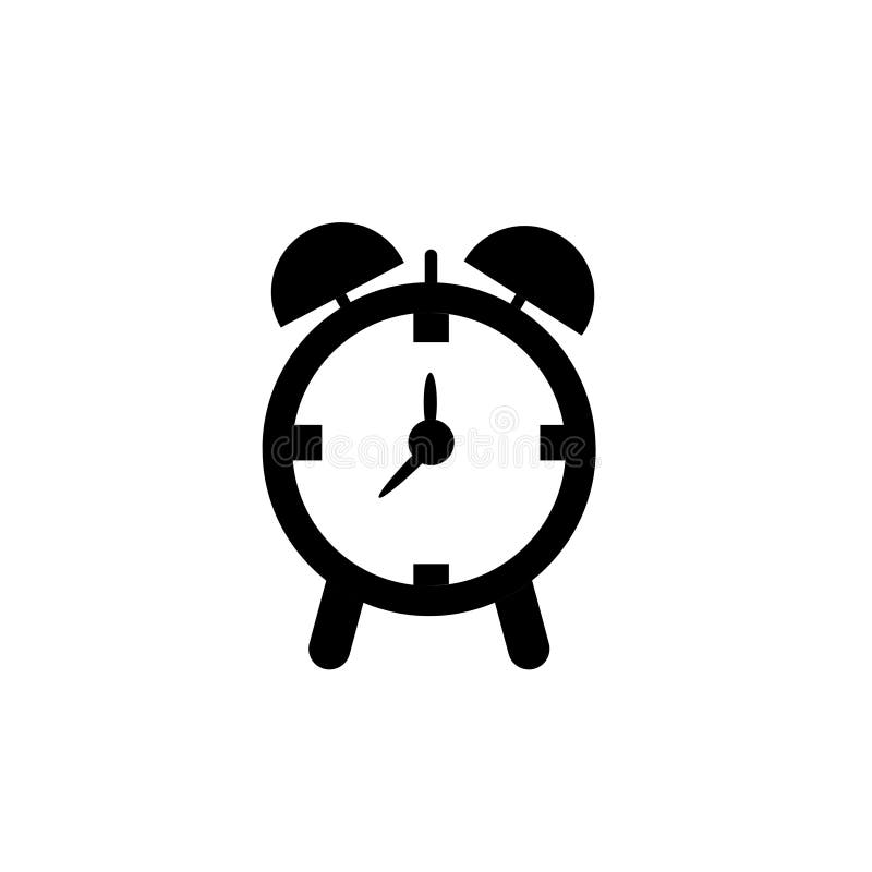 Alarm Clock Icon Vector with Simple Design Stock Vector - Illustration ...