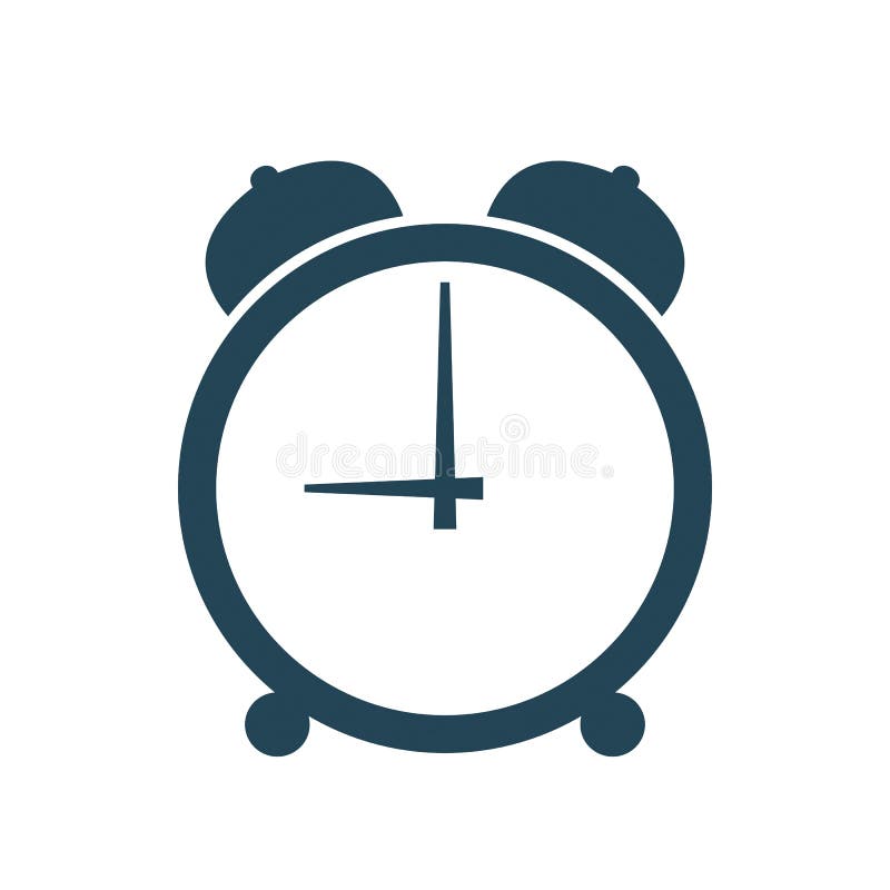 Retro Alarm Clock Showing 9: 00 am. Stock Vector - Illustration of ...