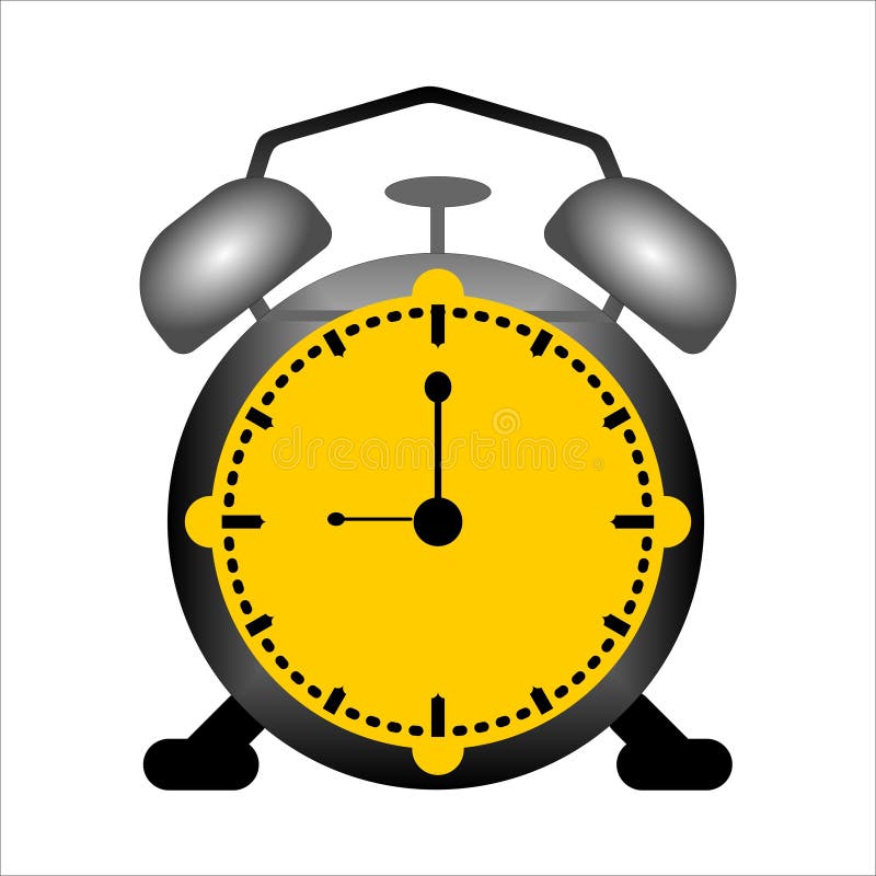 Alarm Clock Illustration Vector Stock Vector - Illustration of circle ...