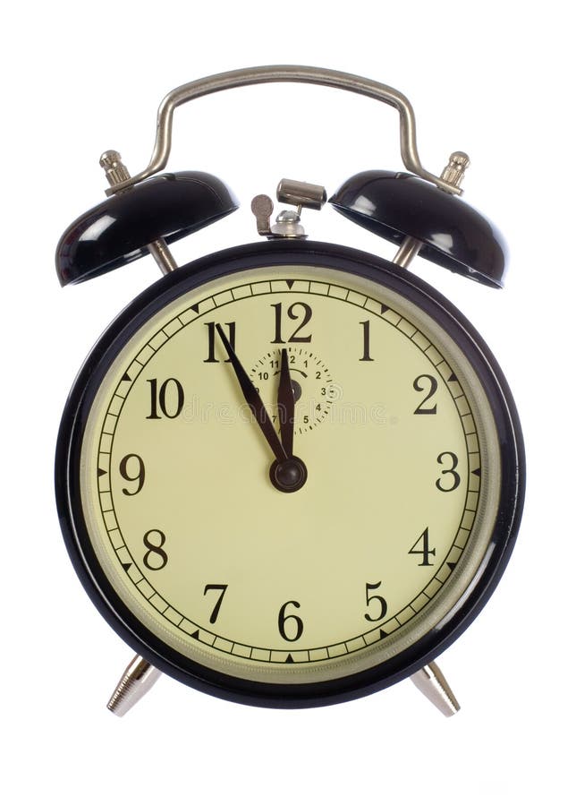 Alarm-clock Isolated, 5 To 12 Stock Image - Image of isolated, time ...