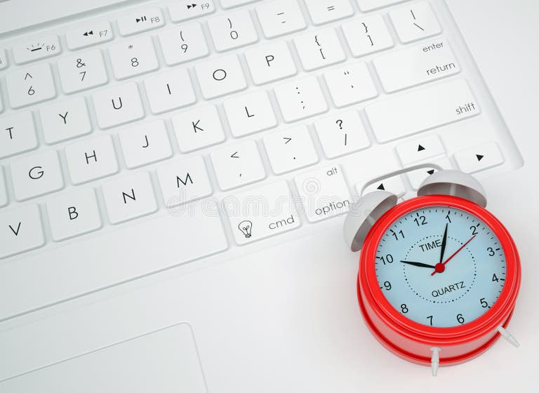 Alarm Clock on the Keyboard Stock Photo - Image of button, business ...