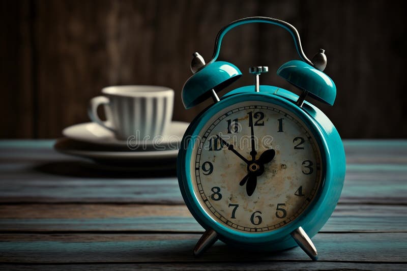 Alarm Clock on Kitchen Table. Generative AI Stock Illustration ...