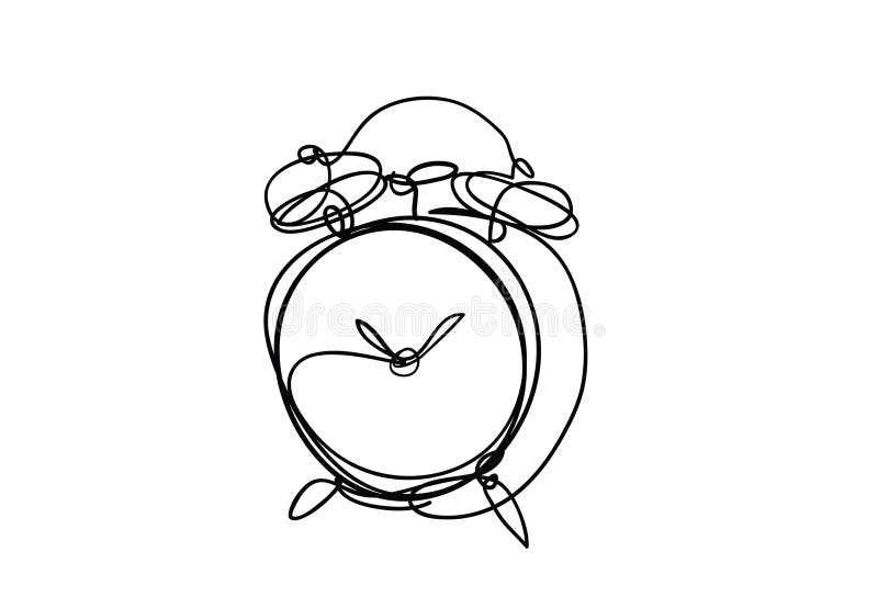 Continuous Line Art Clock Stock Illustrations – 426 Continuous Line Art ...