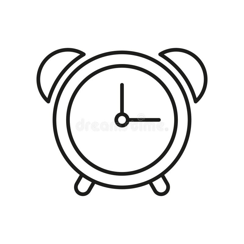 Alarm Clock Line Icon. Classic Bell Alarm Clock Outline Symbol. Wake-Up ... Alarm Clock Line Icon. Classic Bell Alarm Clock Outline Symbol. Wake-Up ...