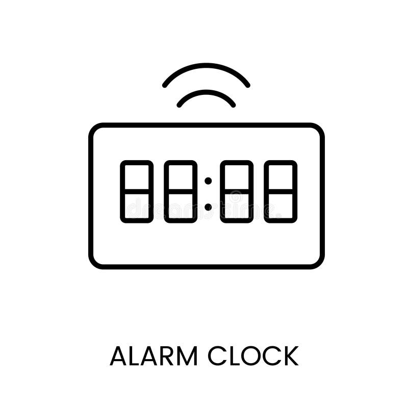 Alarm Clock Line Icon Vector, with Editable Stroke, Perfect for Sleep ...