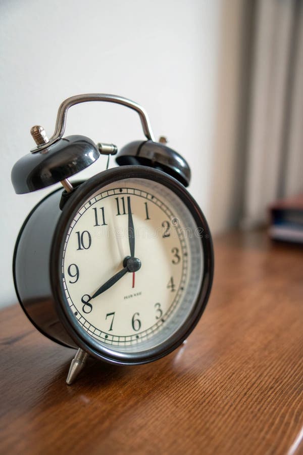 Alarm Clock with Little Minutes To Twelve O Clock Stock Illustration ...