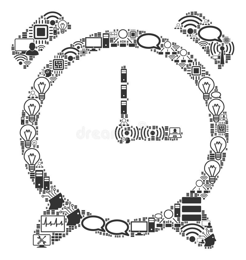 Alarm Clock Mosaic Icon for BigData and Computing Stock Vector ... Alarm Clock Mosaic Icon for BigData and Computing Stock Vector ...