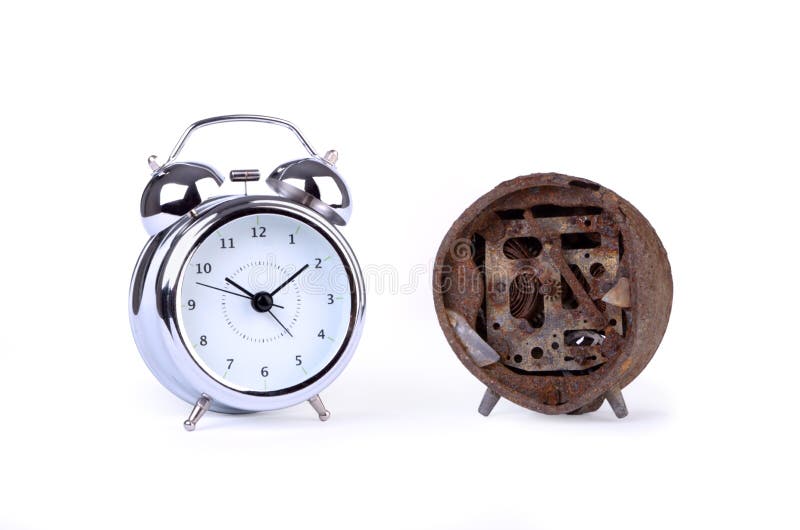 Alarm clock, new and old stock photo. Image of clockwork - 26175332