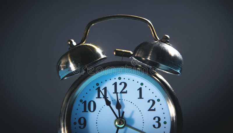 Alarm clock at night time stock image. Image of awake - 233251033