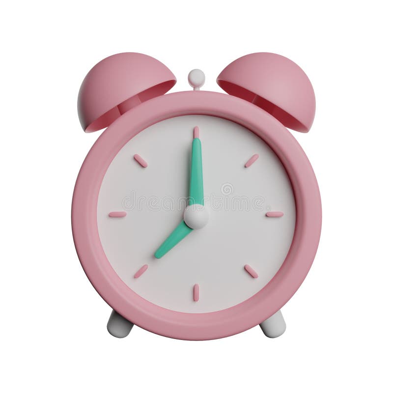 Alarm Clock or Date Reminder Icon 3D Rendering Illustration Stock ...