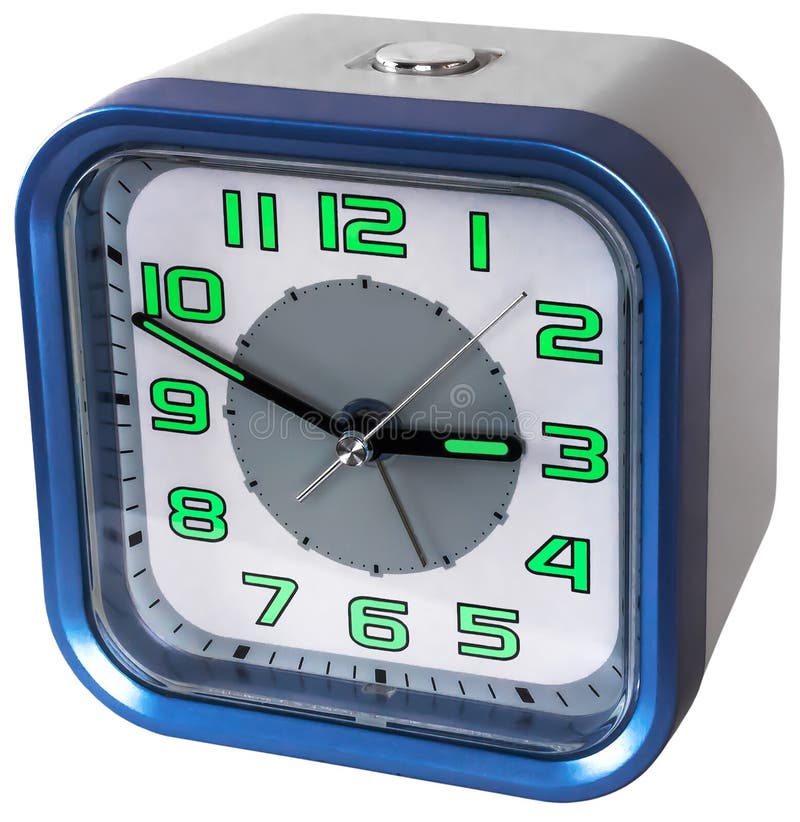 Alarm Clock with Numbers, Clockwise and Stop the Alarm Button. Stock ...