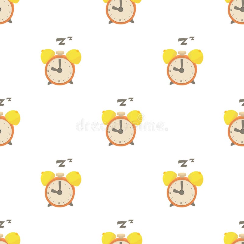 Alarm Clock Pattern Seamless Vector Stock Vector - Illustration of ...