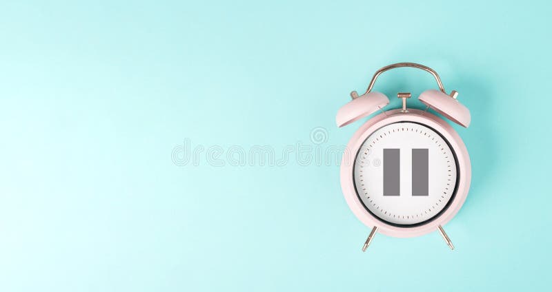Alarm Clock with Pause Sign, Take a Break, Menopause Concept, Hormone ...