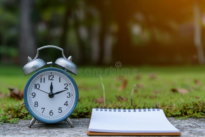 Alarm Clock at 9 am/PM, Customizable Space for Text Ideas Stock ...