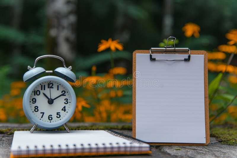 Alarm Clock at 9 am/PM, Customizable Space for Text Ideas Stock ...