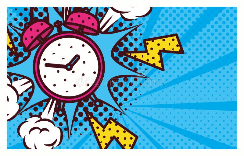 Alarm Clock Pop Art Style Stock Illustrations – 712 Alarm Clock Pop Art ...