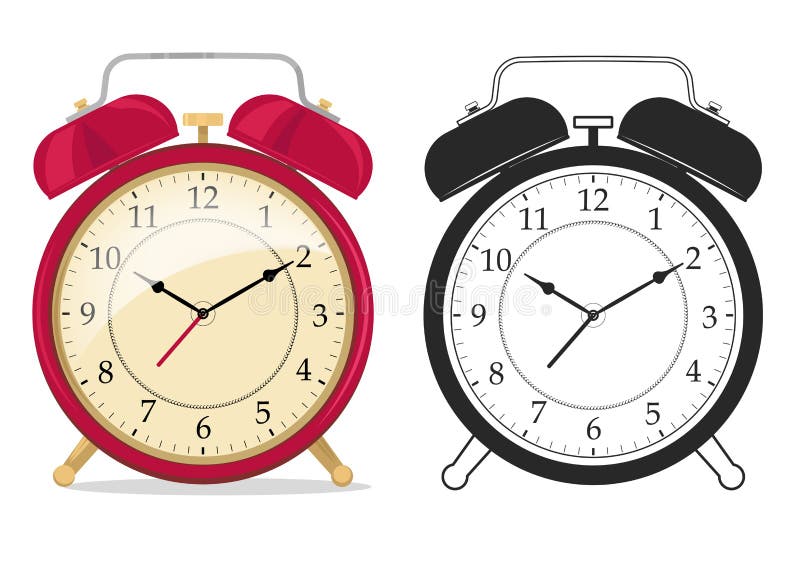 Alarm Clock. Retro Wake Up Symbol. Ringing Reminder. Time Icon Stock ...