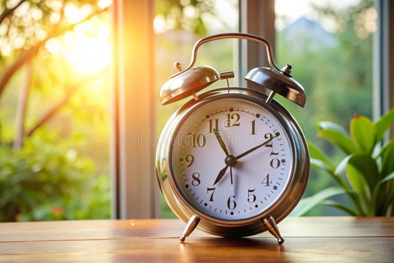 Alarm Clock Ringing at 8 O Clock Morning Stock Illustration ...