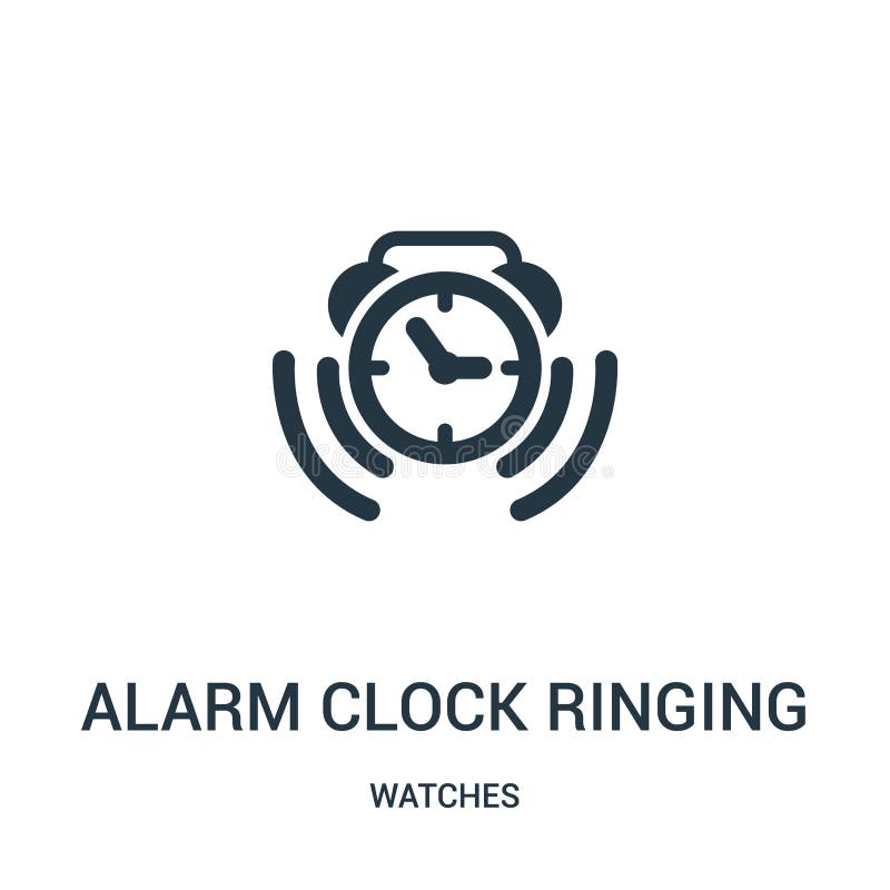 Alarm Clock Ringing Symbol Icon Vector from Watches Collection. Thin ...