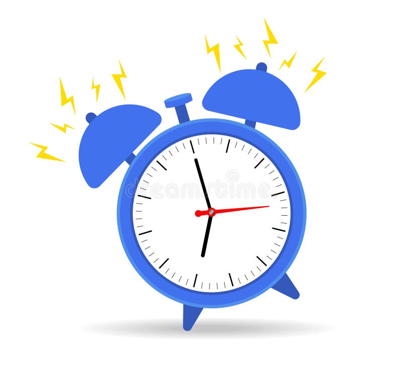 The Alarm Clock is Ringing. Wake Up. Flat Style Stock Illustration ...