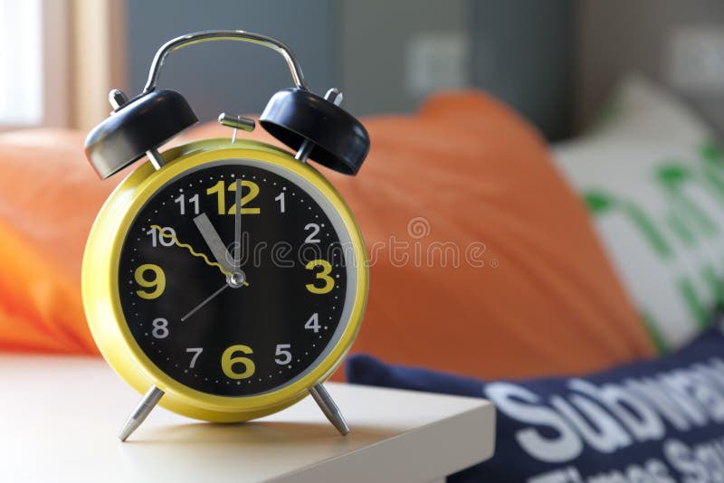 Alarm clock stock photo. Image of home, bedroom, table - 79057848
