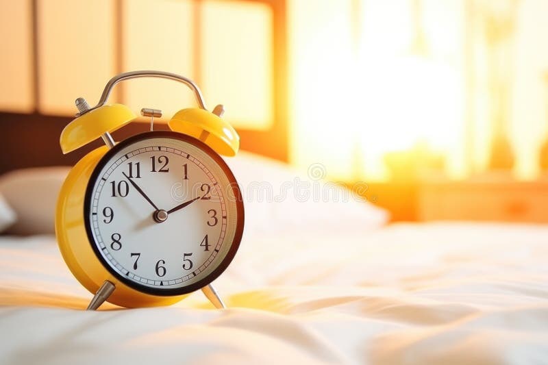 An Alarm Clock Set for an Early Morning Wake-up Stock Photo - Image of ...