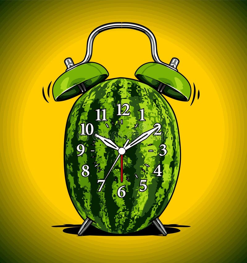 Watermelon Clock Stock Illustrations – 219 Watermelon Clock Stock ...