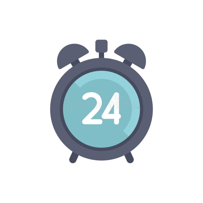 Alarm Clock Showing Twenty Four Hours for Full Day Cycle Concept Stock ...