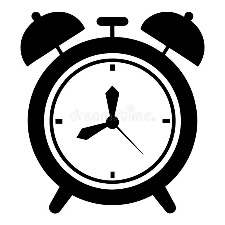 Alarm Clock Silhouette Vector Illustration Stock Illustration ...