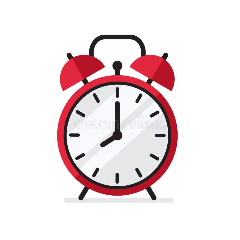 Alarm Clock Simple Vector Illustration Stock Vector - Illustration of ...