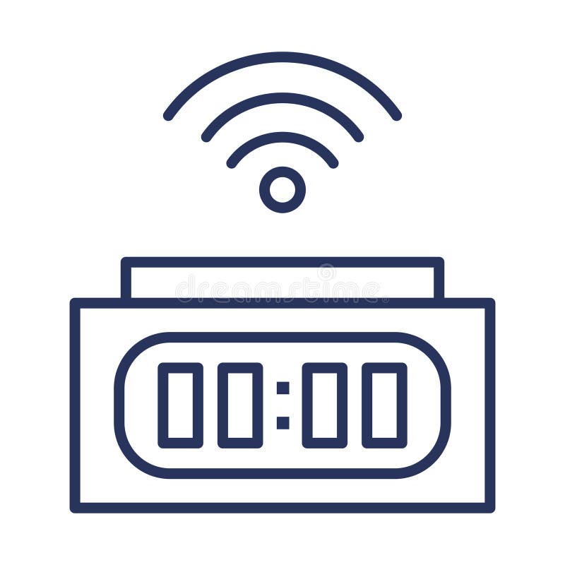 Alarm Clock Smart Home Icon Stock Vector - Illustration of timer ...
