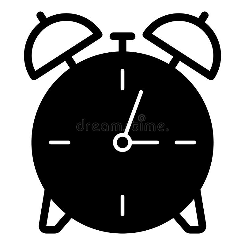 Alarm Clock Solid Icon, Back To School Concept. Vector Graphics Stock Illustration ...