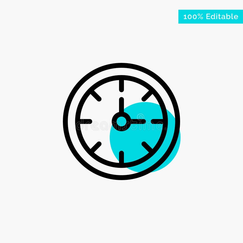 Alarm, Clock, Stopwatch, Time Turquoise Highlight Circle Point Vector ...