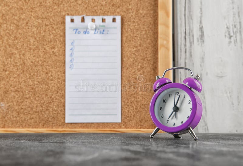 Alarm Clock on Table. Time Management Concept Stock Image - Image of ...