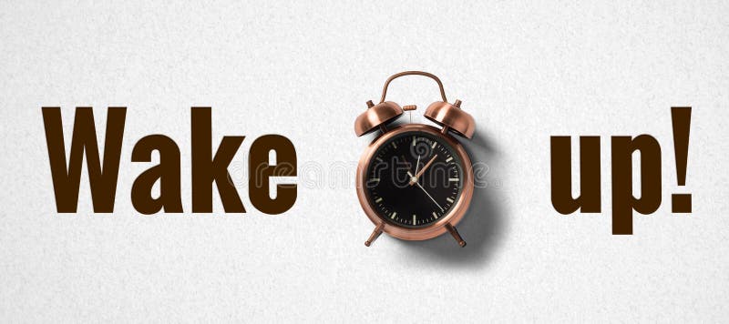 Text Wake Up on Black Background, Motivation Concept Stock Image ...