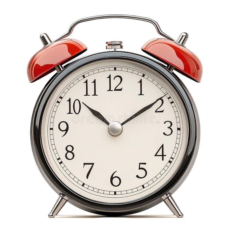 Alarm Clock Time Management Red Bells Isolated Stock Illustration ...