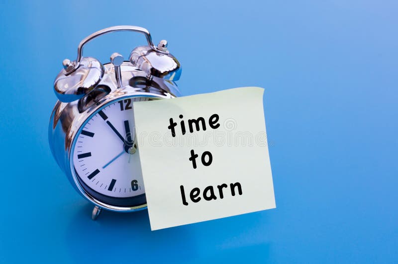 Alarm Clock and TimeTo Learn on Sticker Stock Image - Image of ...
