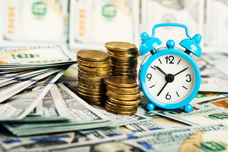 Time is money. stock image. Image of earn, currency, american - 53164521