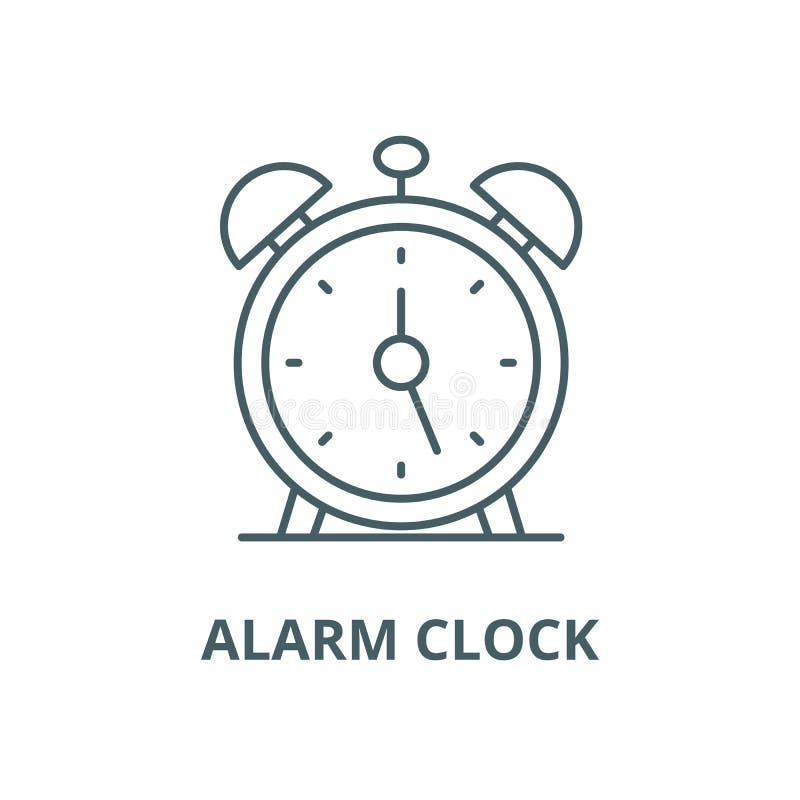 Alarm Watch Line Icon Concept. Alarm Watch Vector Linear Illustration ...