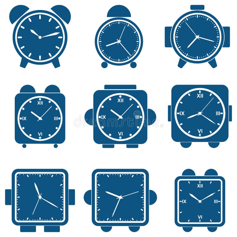 Square Clock Outline Stock Illustrations – 6,394 Square Clock Outline ...