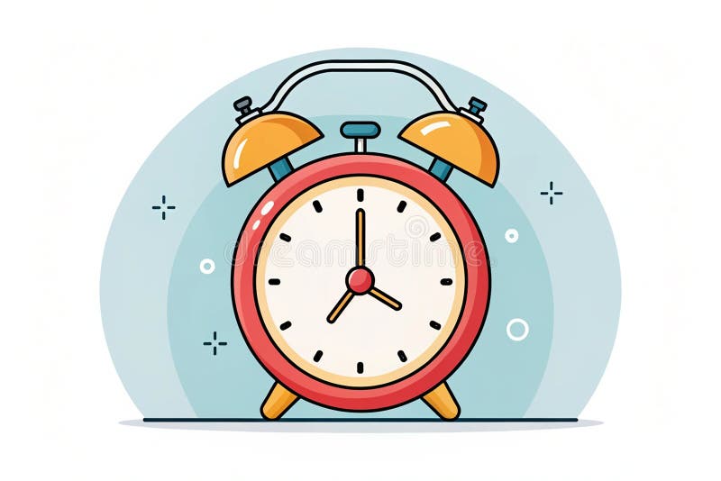 Alarm Clock. Wake Up Timer Clock. Morning Timer Clock Cartoon Design ...